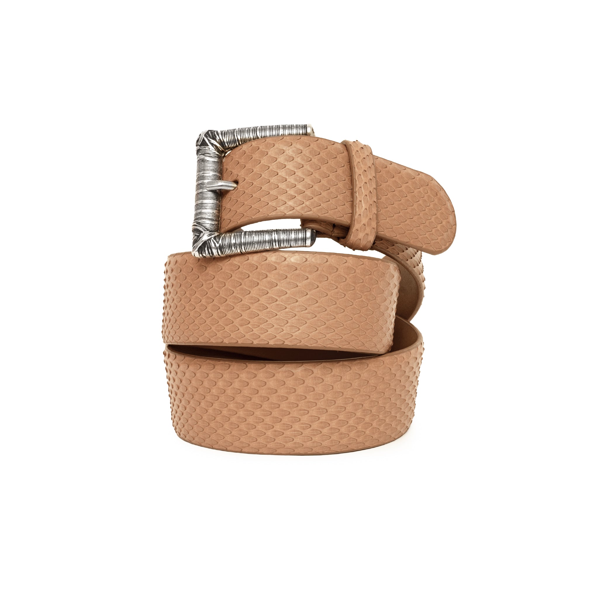 CAMEL BELT SILVER THREADS 4CM
